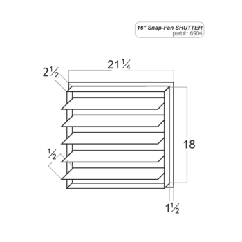 16" Snap-Fan Exhaust Shutter | Fogco Environmental Systems