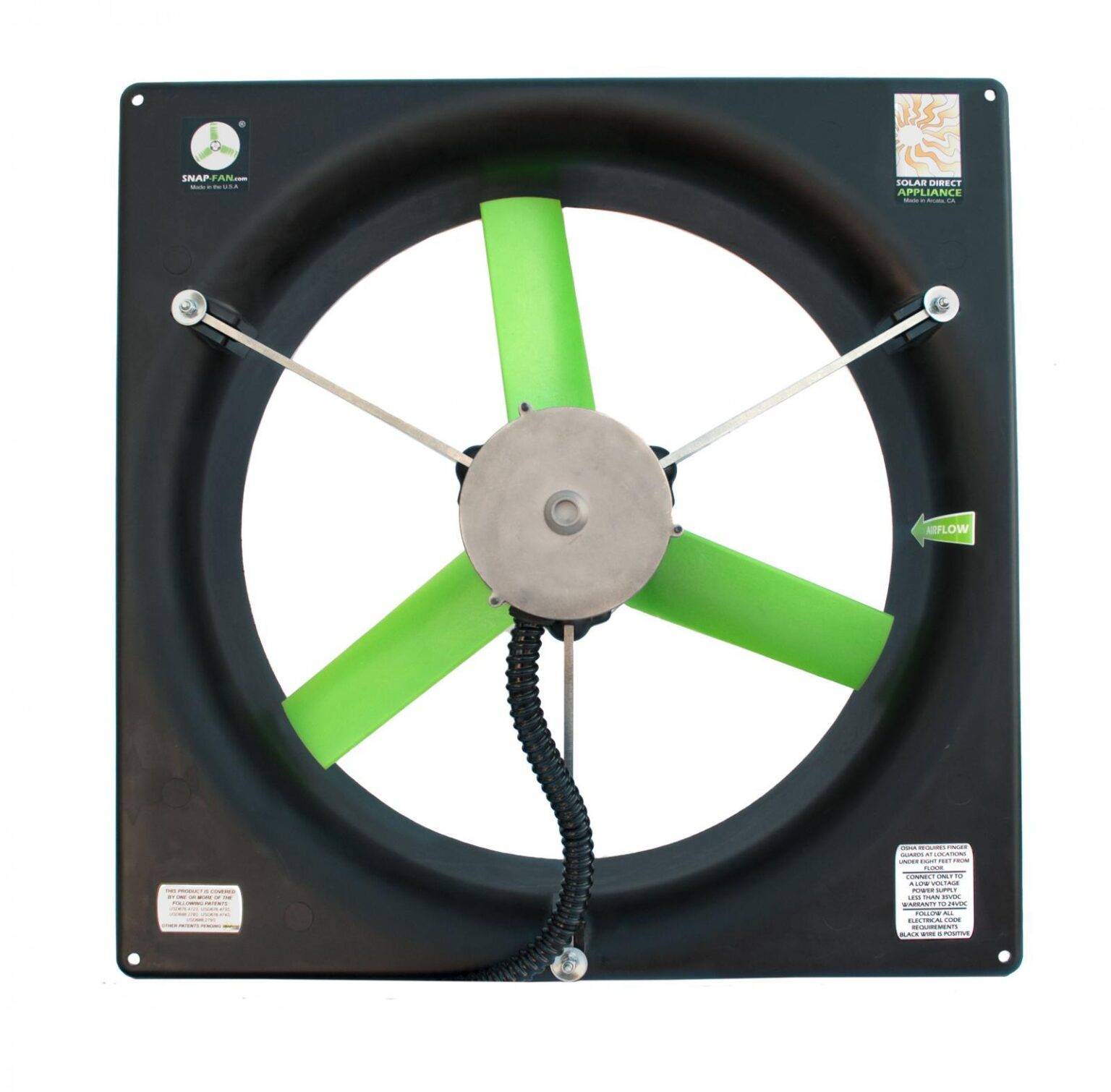 Snap-Fan Products | Solar Greenhouse Fans & More | Fogco