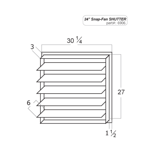 24" Snap-Fan Exhaust Shutter | Fogco Environmental Systems